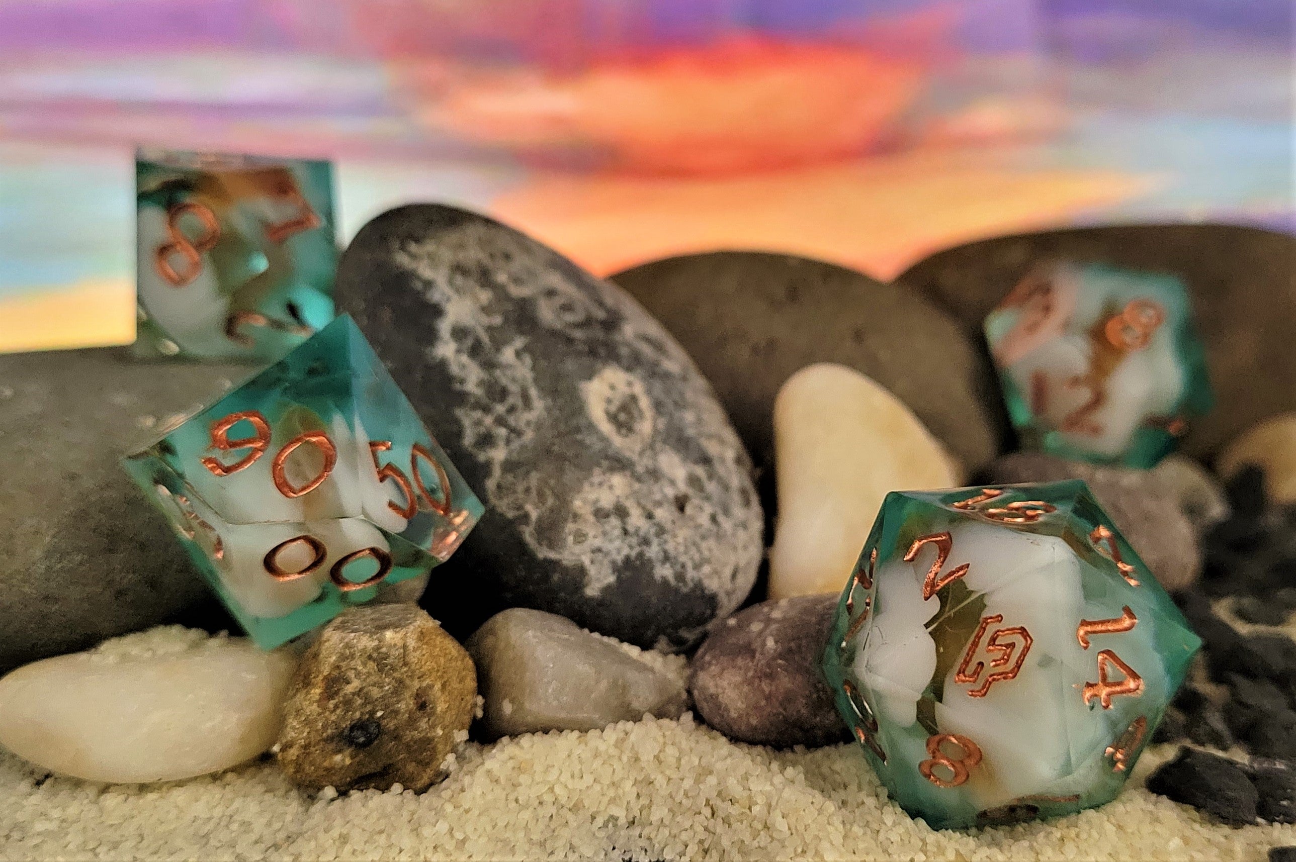 Azure's Blaze – PRIMUS Sharp Edge Dice